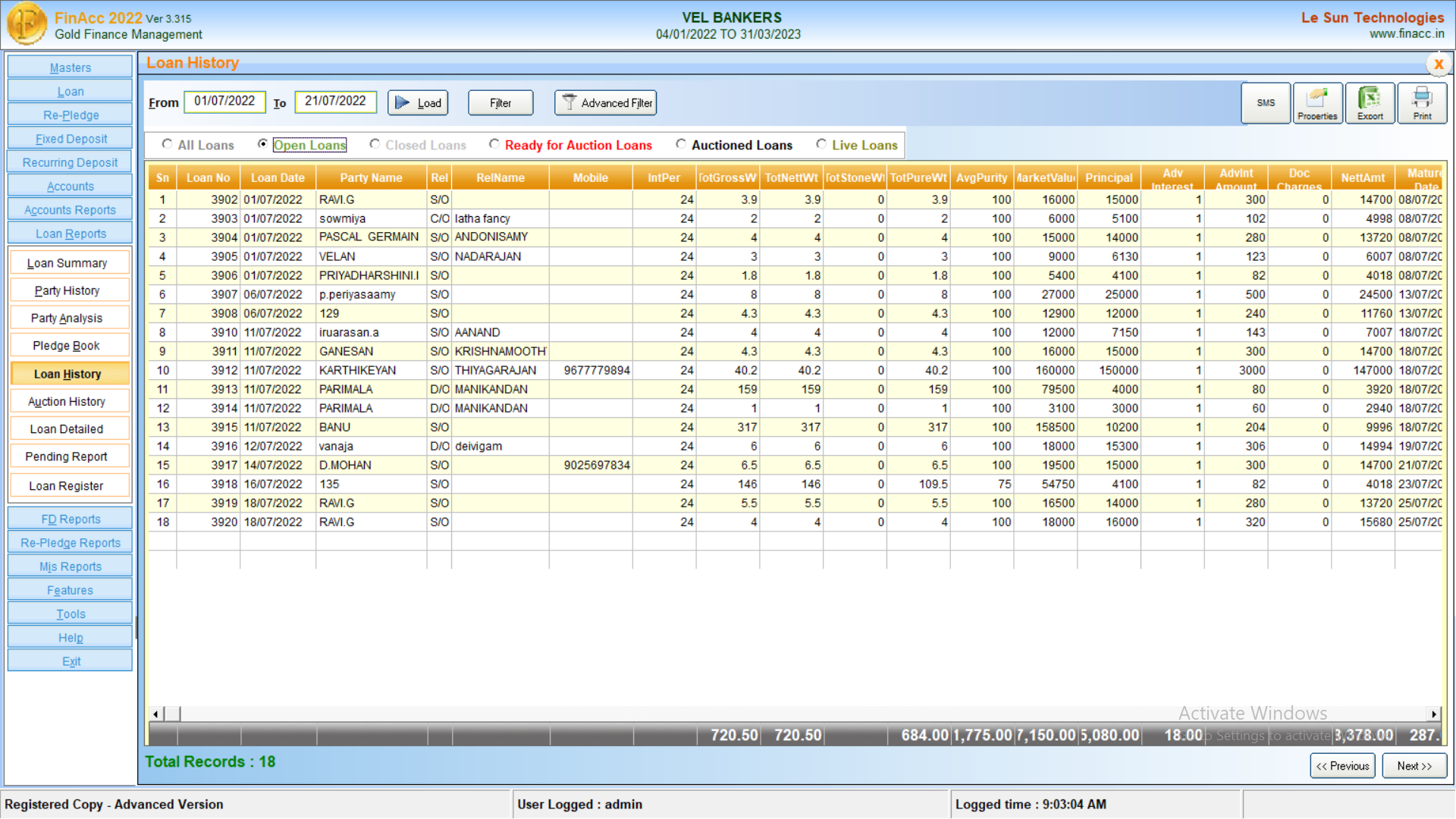 FinAcc - Gold Finance Software, Pawnbroking Software, Gold Loan ...