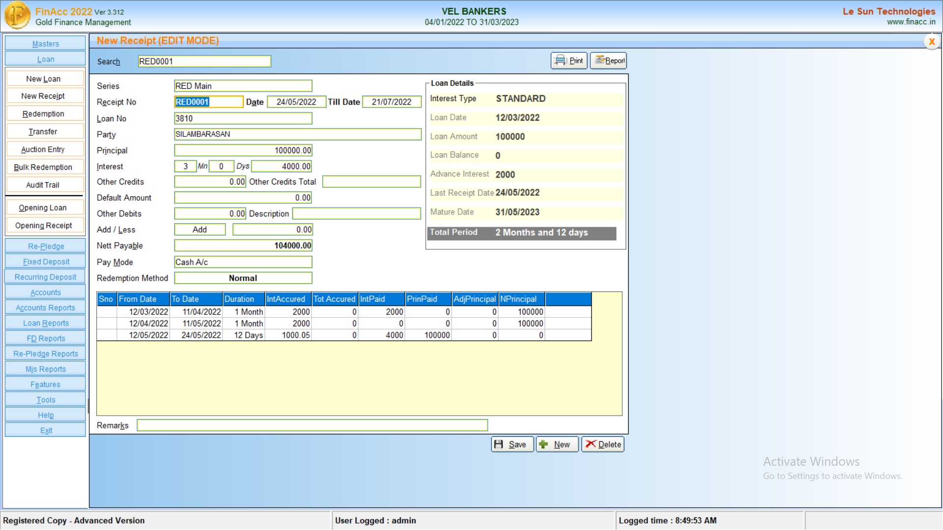 FinAcc - Gold Finance Software, Pawnbroking Software, Gold Loan ...